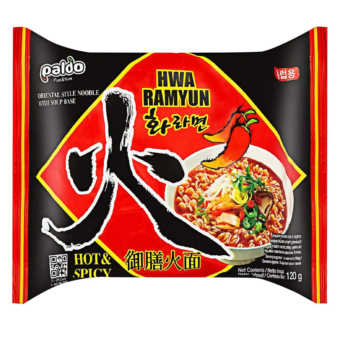 Локшина швидкого приготування Paldo Hwa Ramyun 120г*20 - Asia Foods
